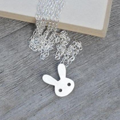 Bunny Rabbit Necklace In Sterling Silver, Handmade In England on Luulla