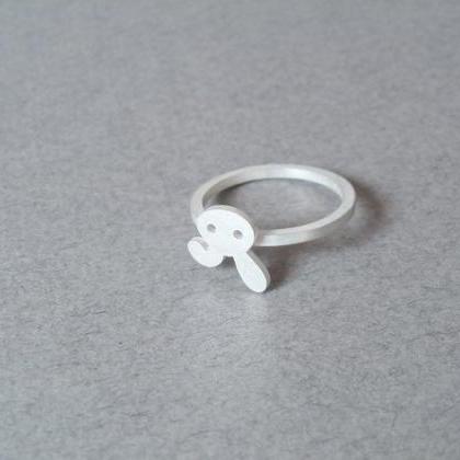 Bunny Rabbit Ring In Sterling Silver With Floppy Ear, Handmade In The ...