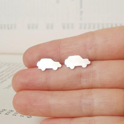 Sterling Silver Mini Car Ear Studs Land Rover, Handmade In England on ...