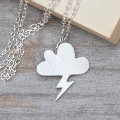 Lightning Cloud Ring In Sterling Silver, Weather Forecast Ring ...