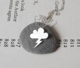 Lightning Cloud Necklace, Weather Forecast Necklace Handmade In England ...