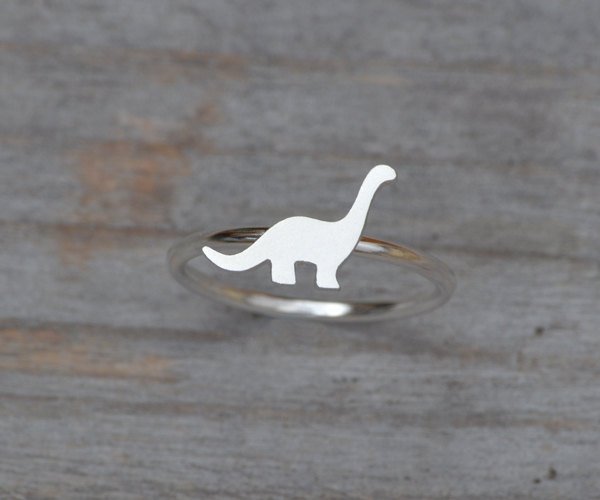 Dinosaur Ring, Brontosaurus Ring In Sterling Silver, Stackable Animal ...