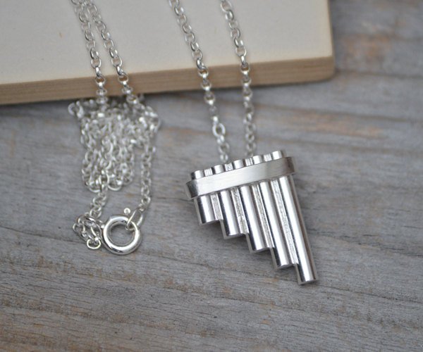 Peter Pan's Pipe Necklace In Solid Sterling Silver, Handmade In The Uk ...