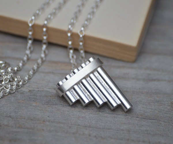 Peter Pan's Pipe Necklace In Solid Sterling Silver, Handmade In The Uk ...