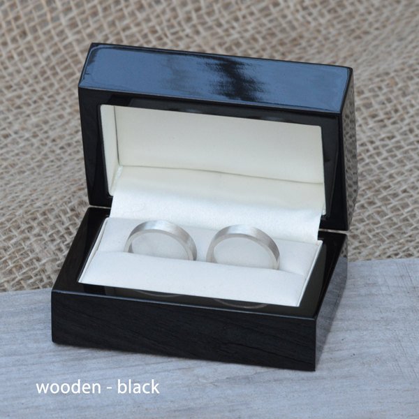 Classic Double Ring Box, Wooden Double Ring Box For Wedding Ring Sets ...