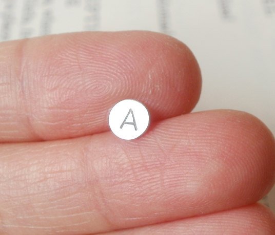 Personalized Initial Earring Studs In Sterling Silver, Message Earring ...