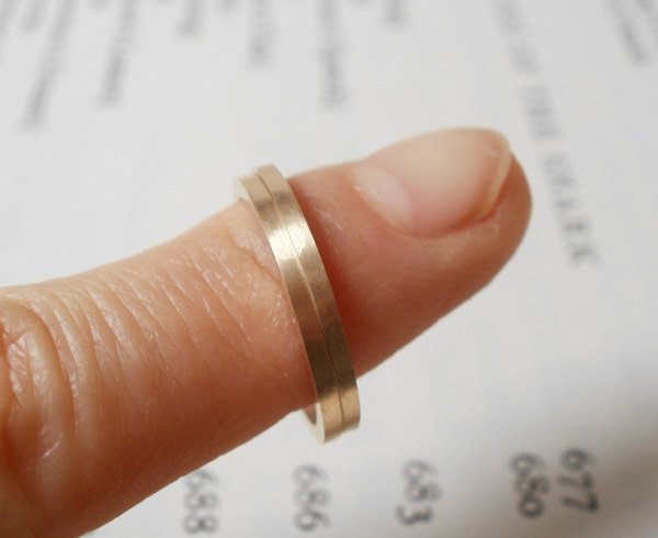 Slim Wedding Band In 9ct Yellow Gold, Simple Stacking Ring, Handmade In ...