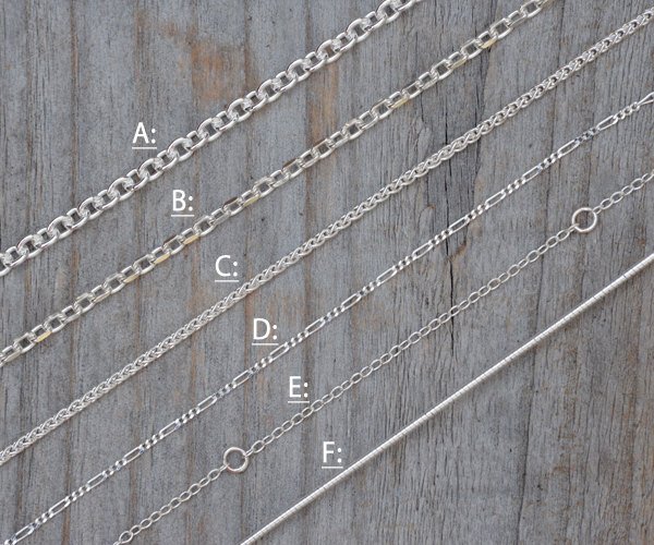 Solid Sterling Silver Chain, Omega Chain, Cable Chain, Spiga Chain ...