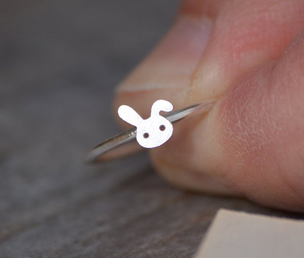 Small Bunny Rabbit Ring In Solid Sterling Silver, Handmade In England ...