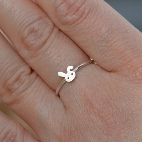 Small Bunny Rabbit Ring In Solid Sterling Silver, Handmade In England ...