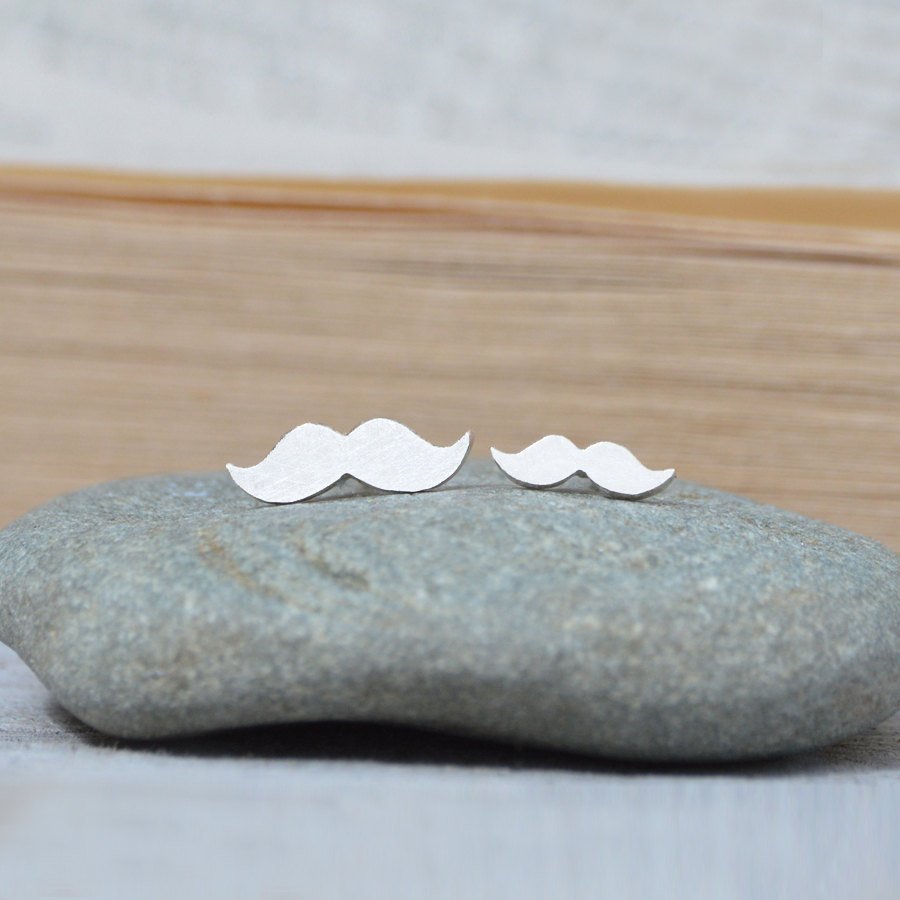 Mustache Earring Studs, November Earring Studs, Lady's Mustache Jewelry ...