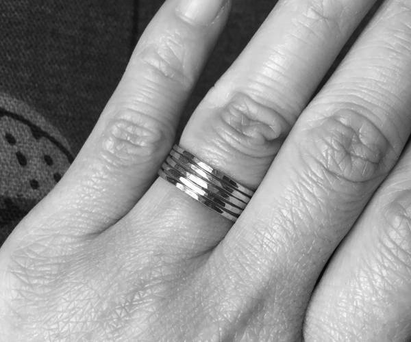 Slim Stacking Rings In Sterling Silver, Rustic Stackers, Hammered ...