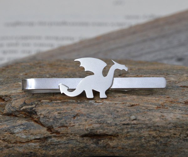 Dragon Tie Clip In Solid Sterling Silver, Wedding Tie Clip ...