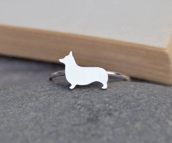 Corgi Ring In Sterling Silver, Puppy Ring, Handmade In The Uk on Luulla