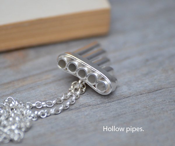 Peter Pan's Pipe Necklace In Solid Sterling Silver, Handmade In The Uk ...