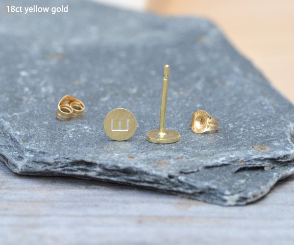 Personalized Initial Earring Studs In Sterling Silver, Message Earring ...