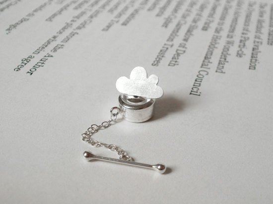 Fluffy Cloud Tie Tack From The Weather Forecast Collection In Sterling ...