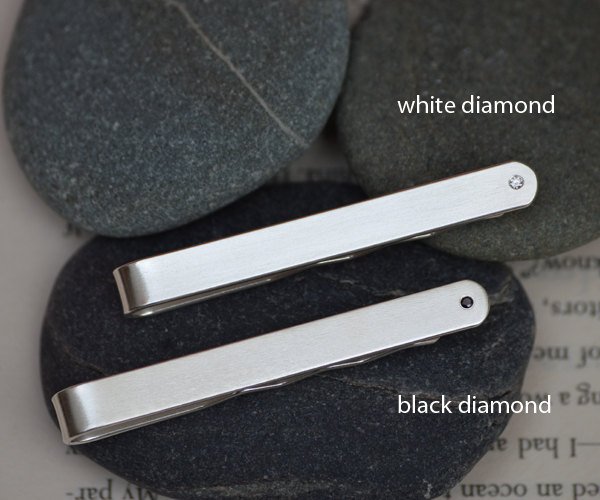 Diamond Tie Slide, Diamond Tie Clip, Diamond Jewelry For Him, Sterling ...