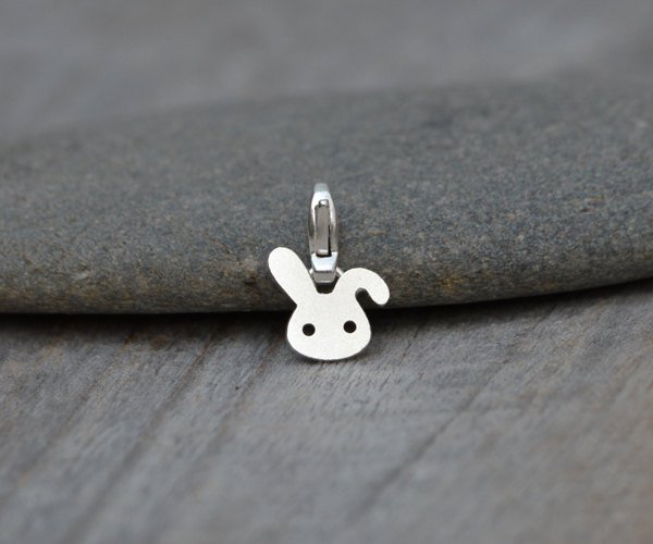 Bunny Rabbit Charm For Bracelet In Sterling Silver, Handmade In The Uk ...